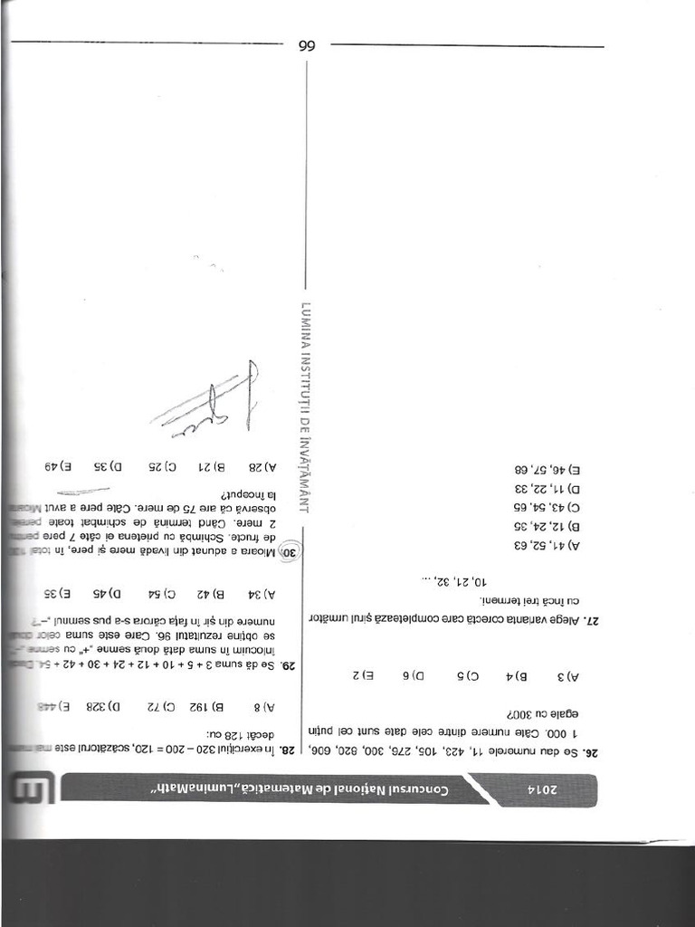Lumina Math Cls 3 Partea 2 | PDF