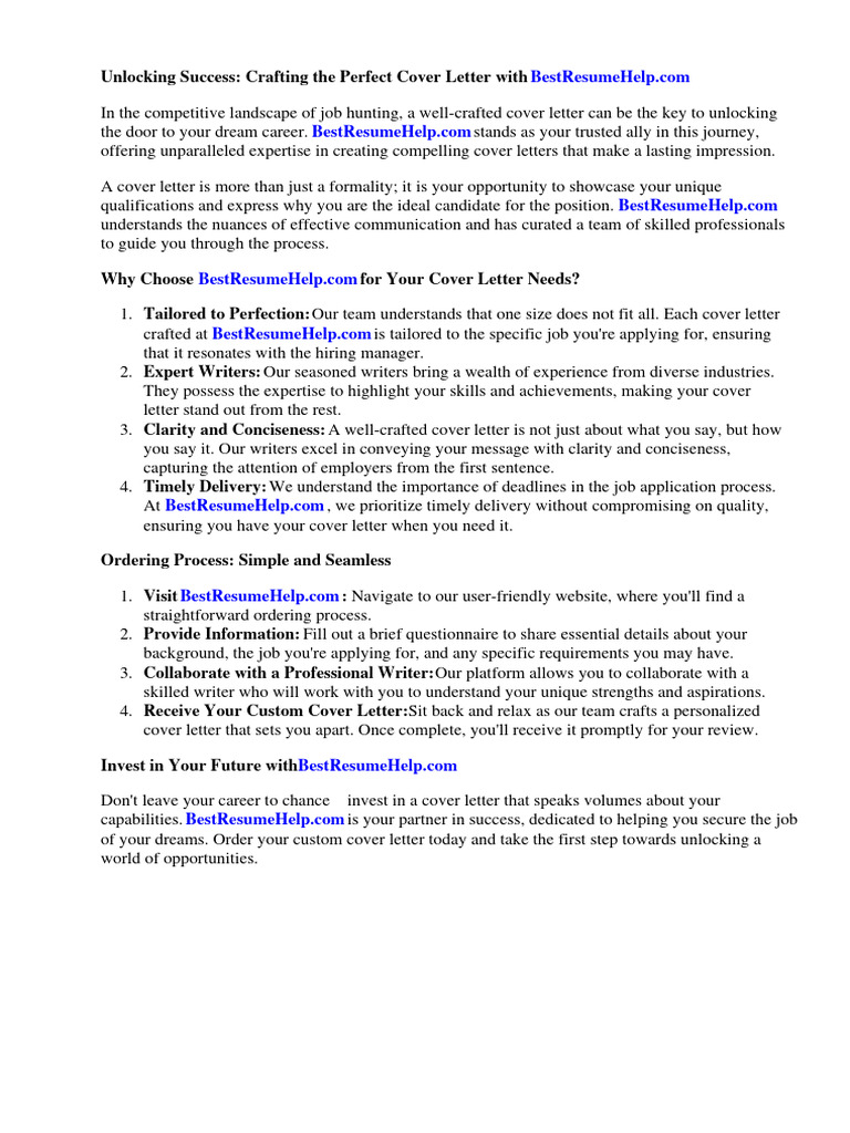 Sample Cover Letter Template Microsoft Word | PDF | Résumé | Microsoft Word