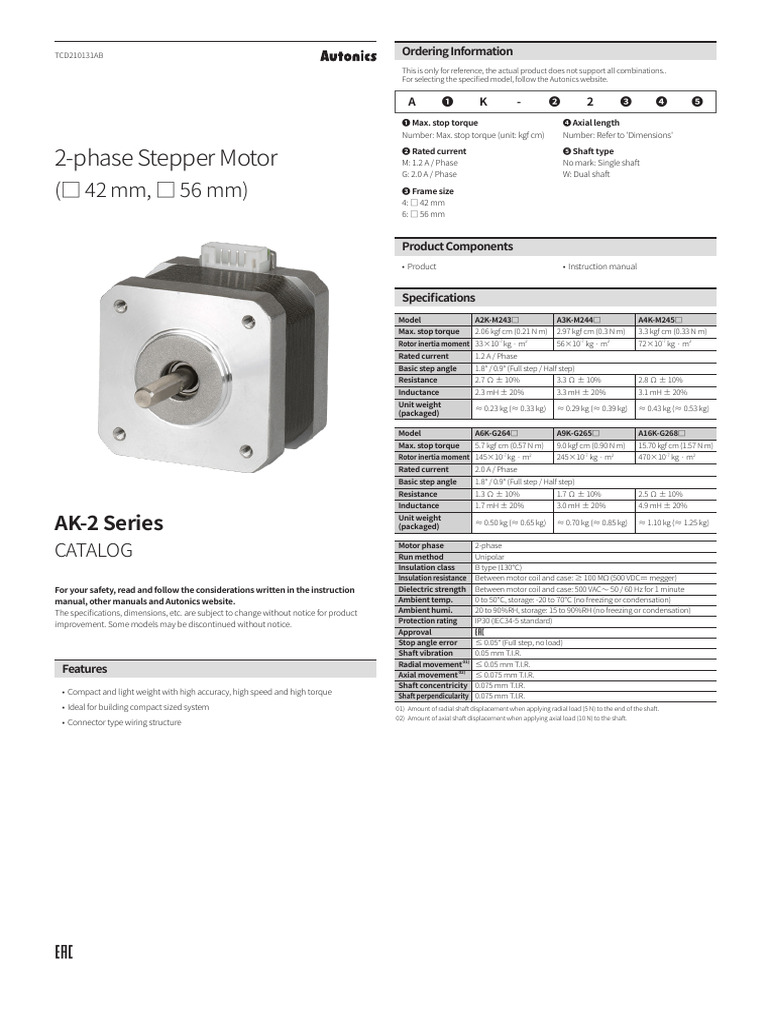 2-Phase Stepper Motor Catalog Guide | PDF | Electromagnetism ...