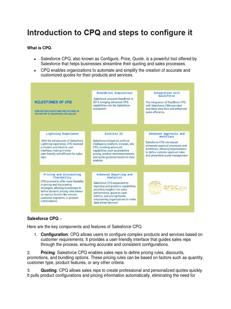 CPQ Material | PDF | Subscription Business Model | Pricing