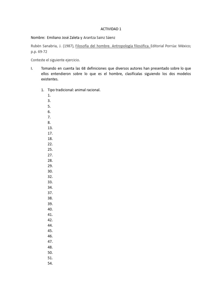 ACTIVIDAD1 | PDF | Filosofía