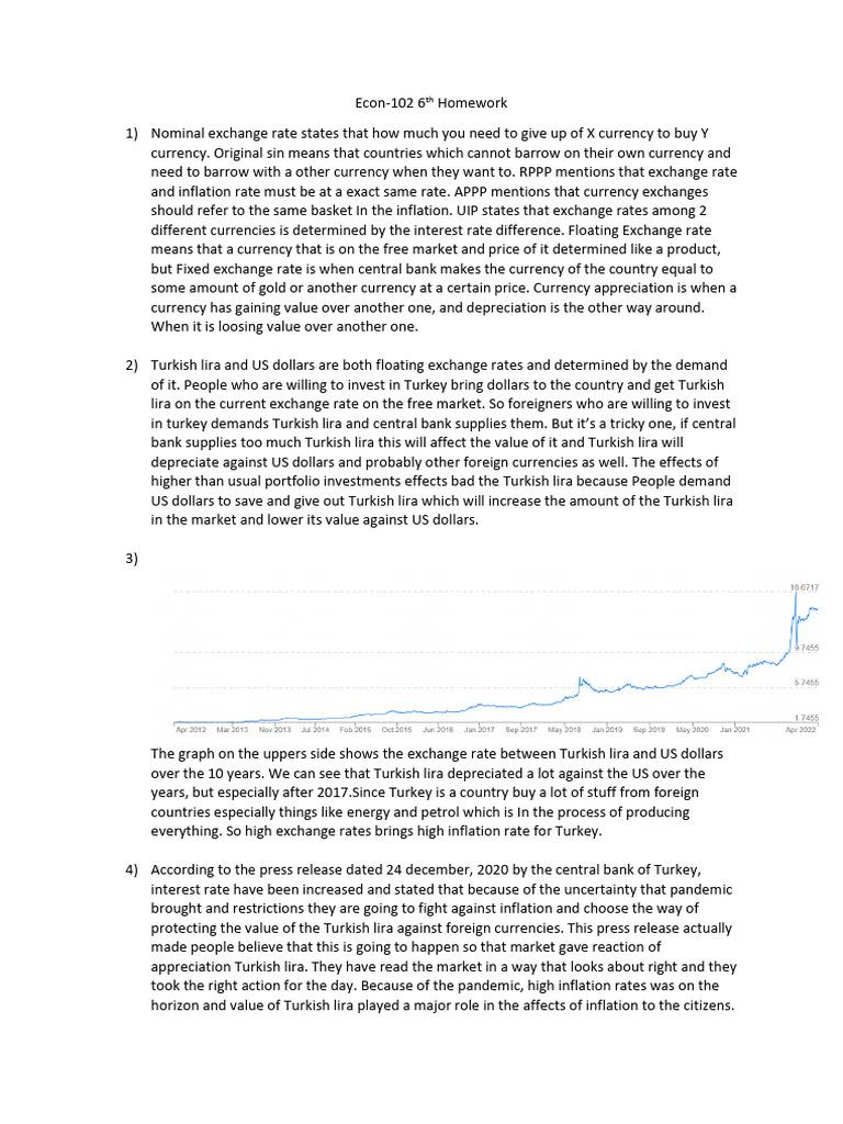 Econ 102 Hw6 | PDF | Exchange Rate | Currency Appreciation And Depreciation Econ 102 Hw6 | PDF | Exchange Rate | Currency Appreciation And Depreciation