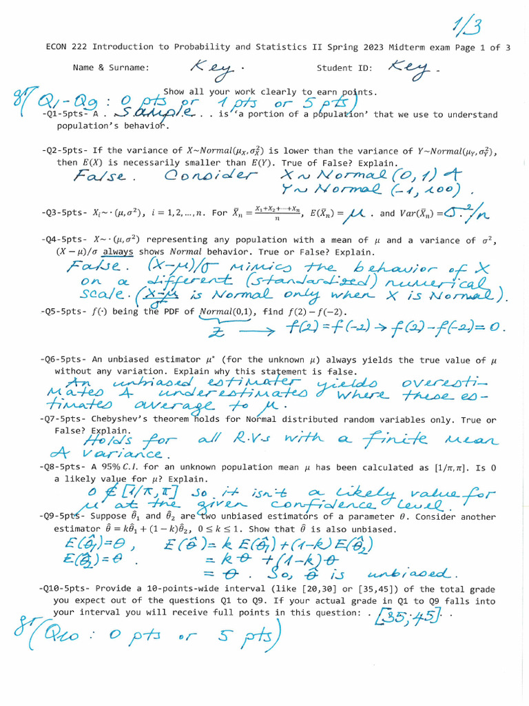 222 007 Spring2023 Mtkey | PDF