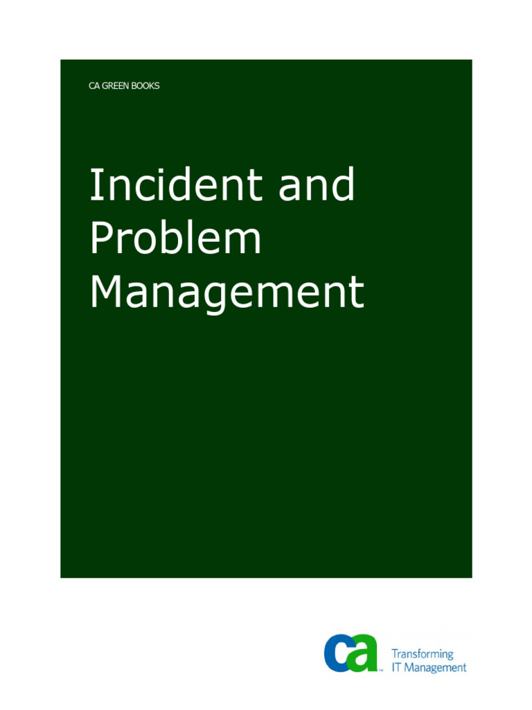 Incident and Problem Management Green Book ENU | PDF | It Service ...