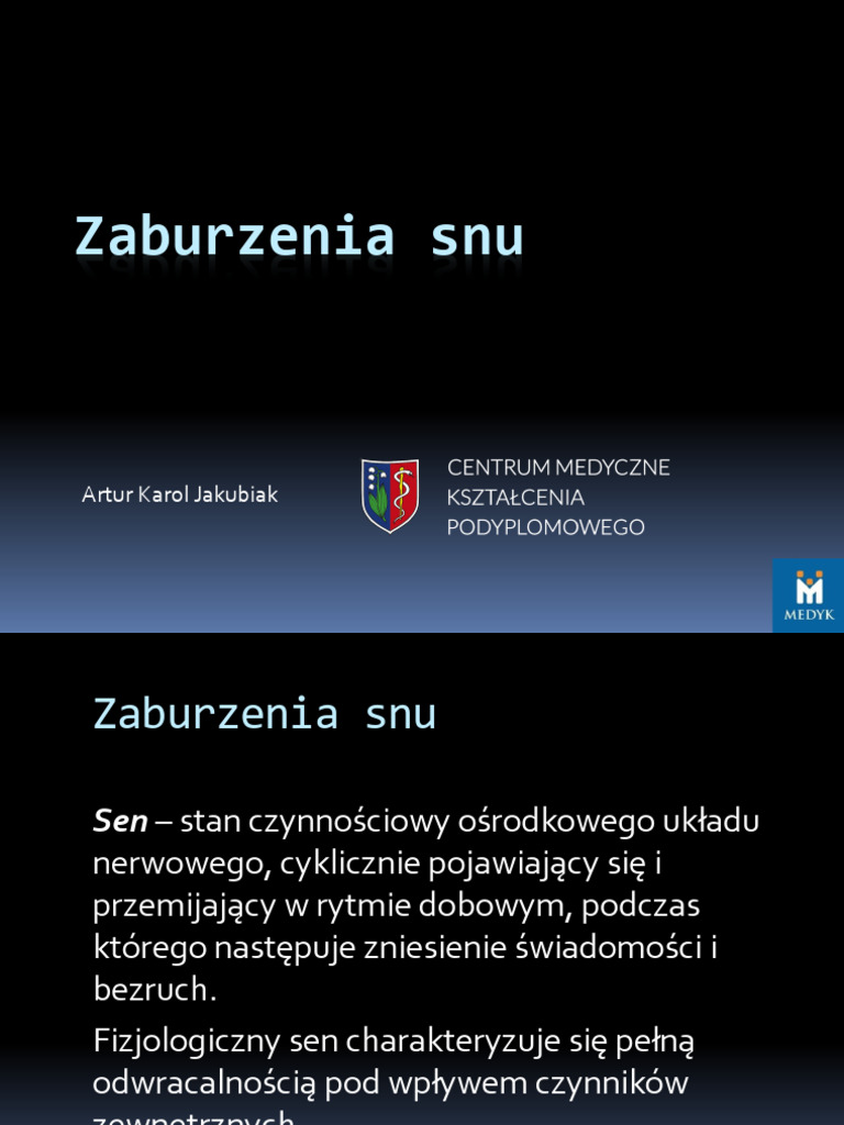 03 Zaburzenia Snu | PDF