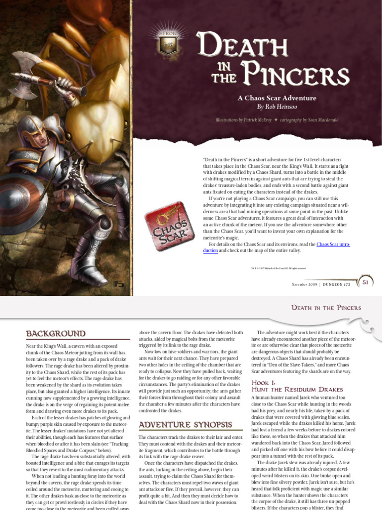 1d - Death in The Pincers (Dungeon 172) | PDF | Ant