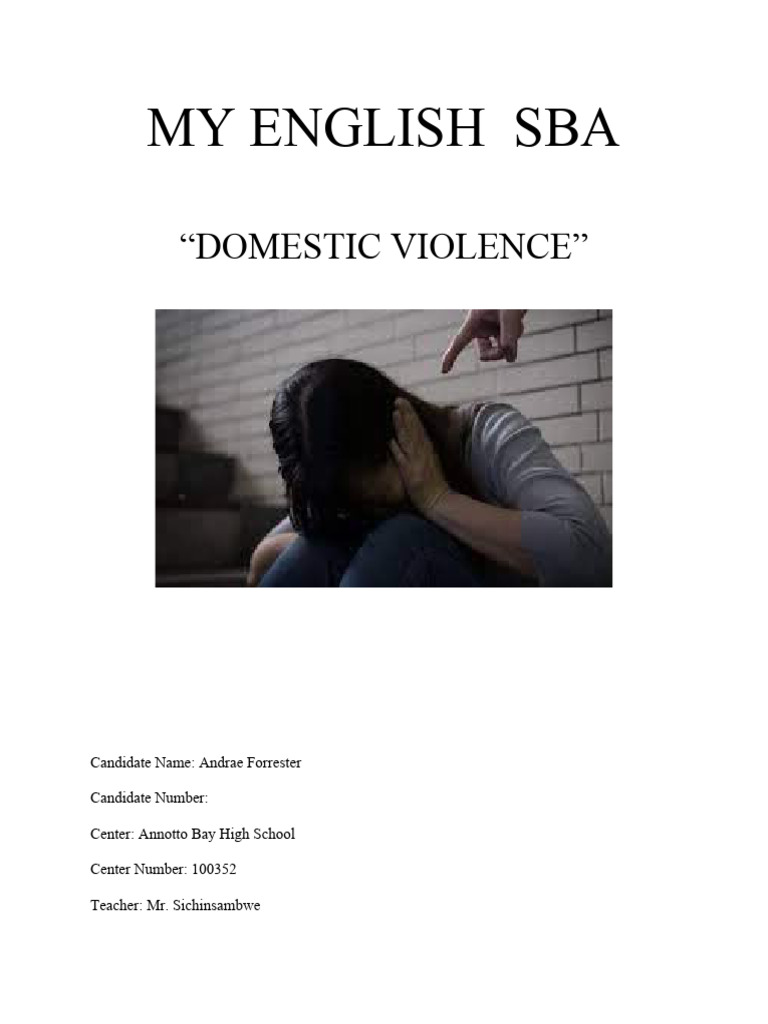 ENGLISH SBA | PDF | Domestic Violence | Violence