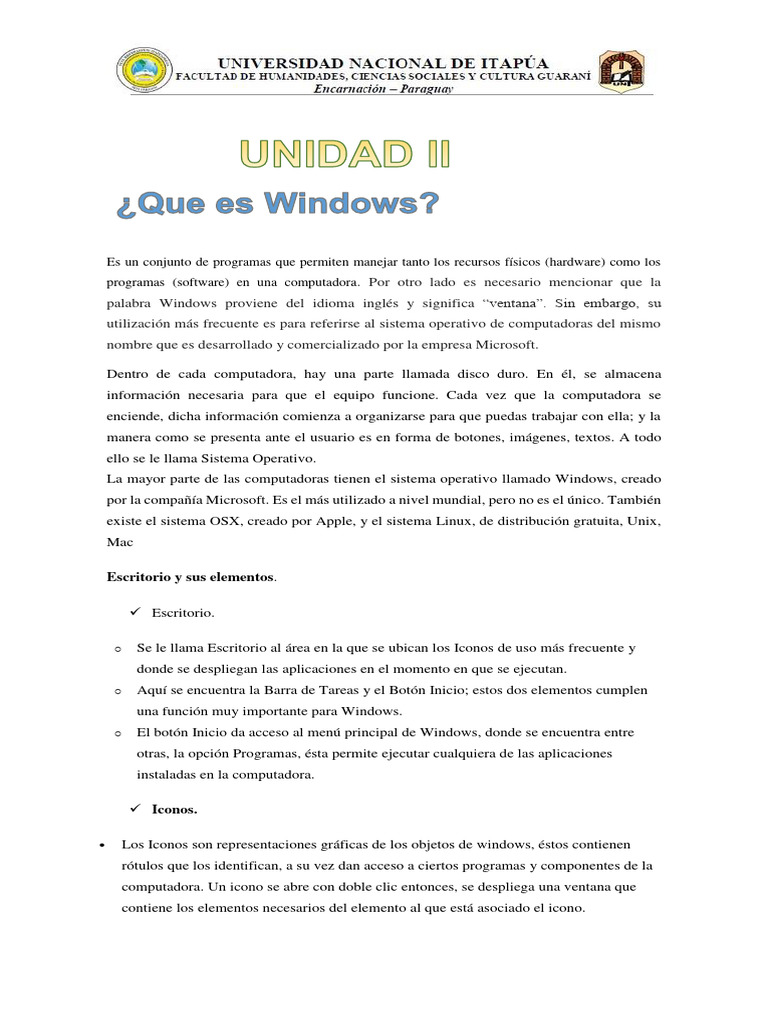 Mtaerial Unidad II Windows | PDF | Botón (Computación) | Ventana ...