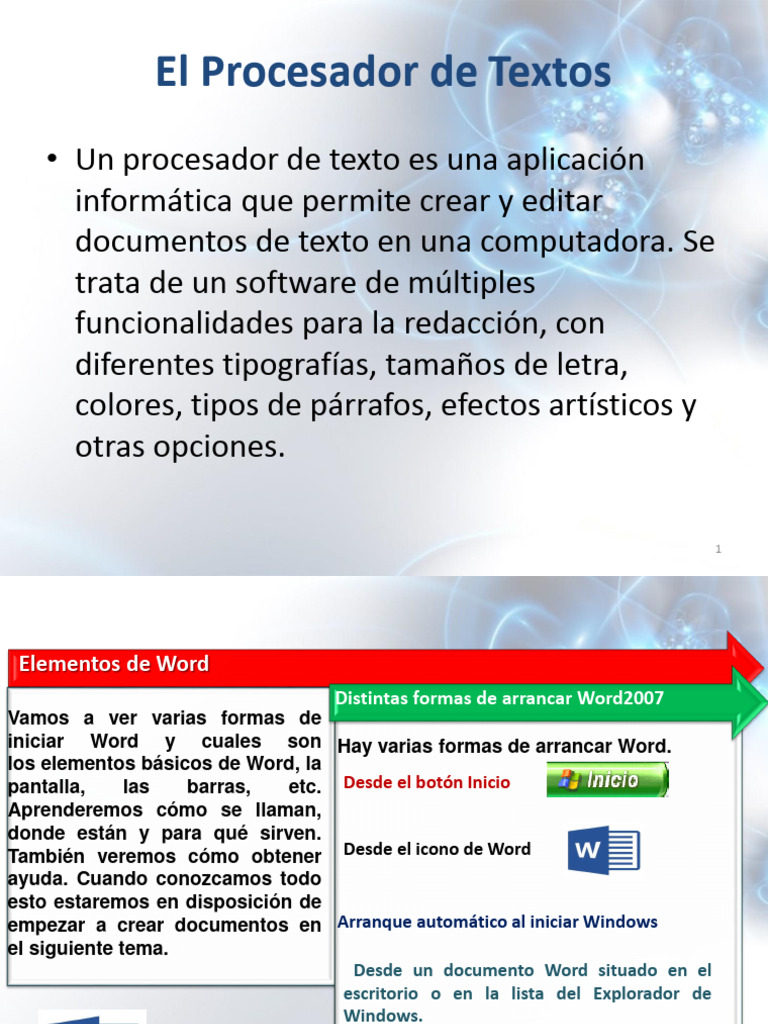 Procesador de Texto 1 | PDF | Procesador de textos | Microsoft Word