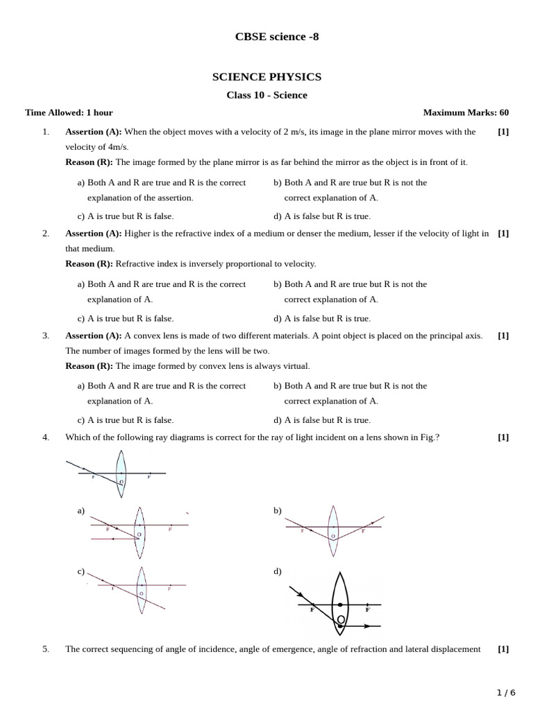 Light - Full 1 QP | PDF | Mirror | Physical Sciences