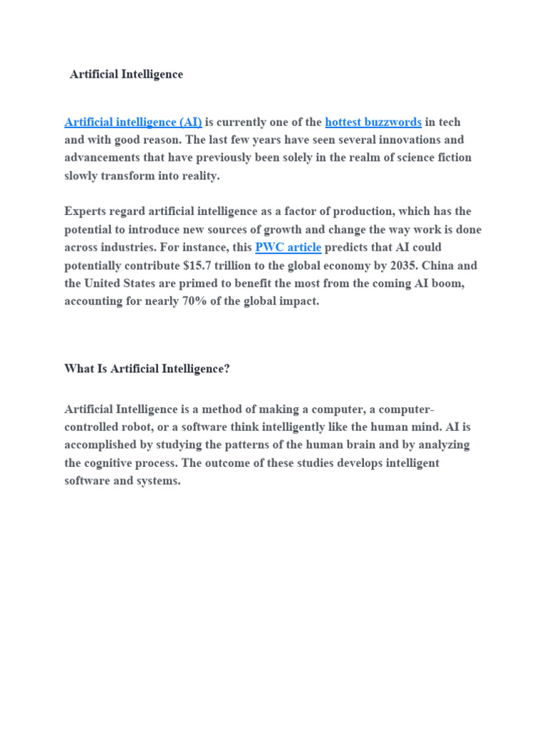 Understanding Artificial Intelligence Basics | PDF | Artificial ...