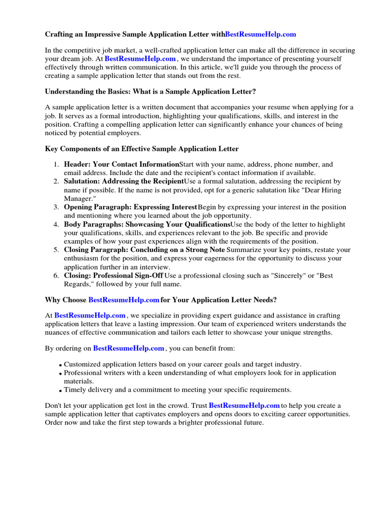 Sample Application Letter For Fresh Graduate Business | PDF | Résumé ...