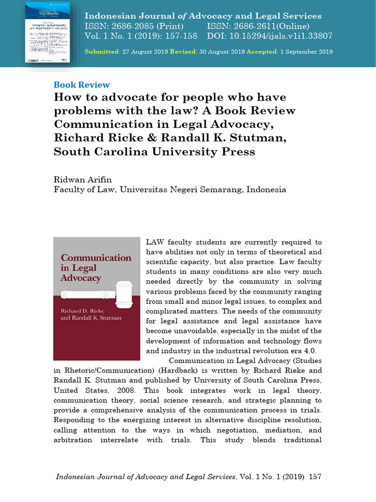 Communication in Legal Advocacy | PDF | Trials | Theory