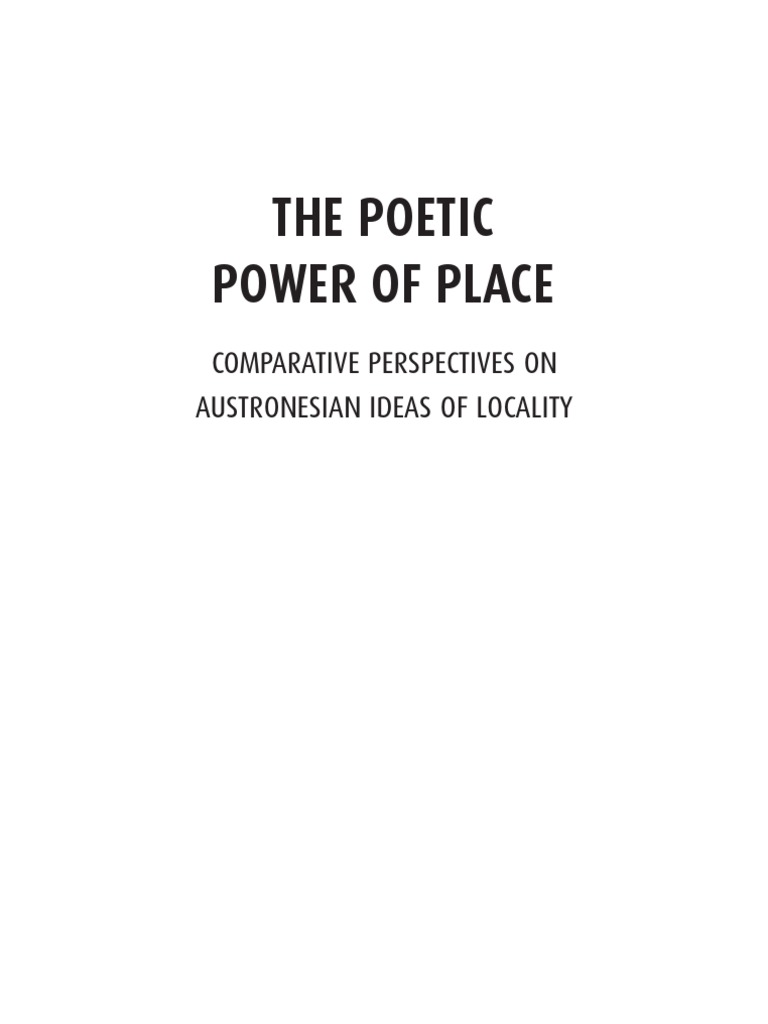 The Poetic Power of Place | PDF | Java | Anthropology