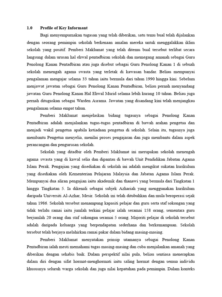 Example Interview Report | PDF