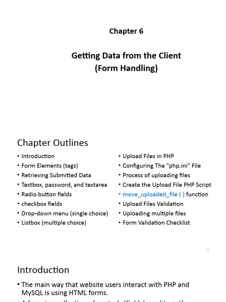 PHP Form Handling and File Uploads | PDF | Computing | Software