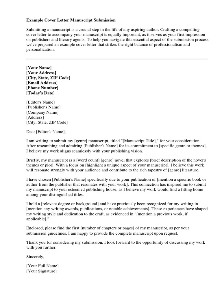 Manuscript Cover Letter Guide | PDF | Http Cookie | Résumé