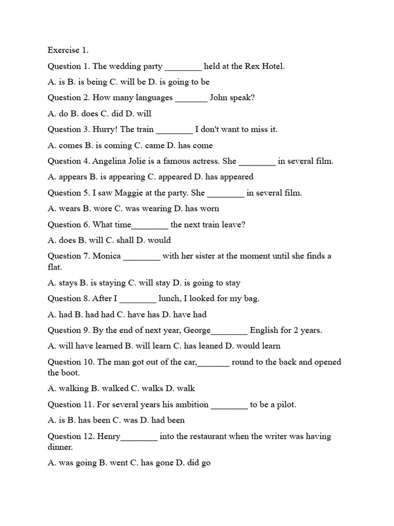 English Grammar Practice Quiz | PDF