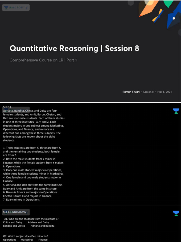Quantitative Reasoning Session 8 No Anno | PDF