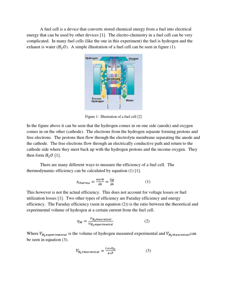 Fuel Cell Efficiency Measurement Guide | PDF
