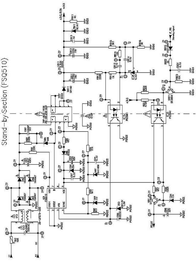 Philips 32PFL3414-77_Fuente de stand-by_Diagrama | PDF