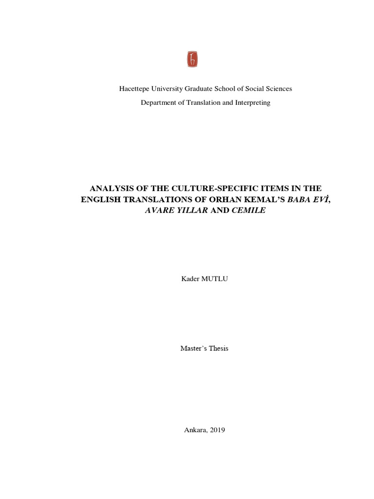 Analysis of The Culture Specific Items I | PDF