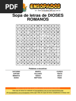 Sopa de Letras Dioses Griegos | PDF