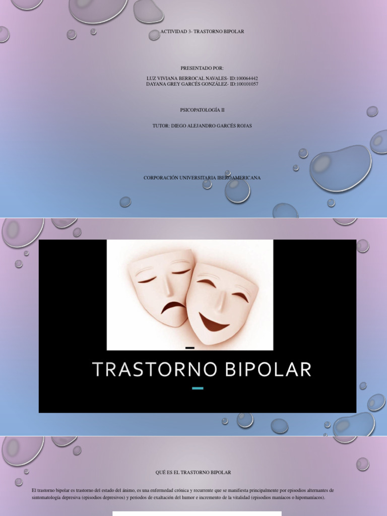 Actividad 3 - Trastorno Bipolar | PDF | Desorden bipolar | Manía