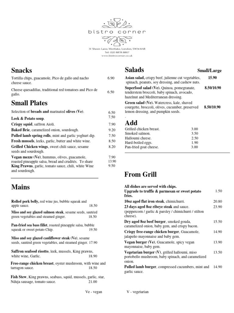 Menu | PDF | Sauce | Hamburgers