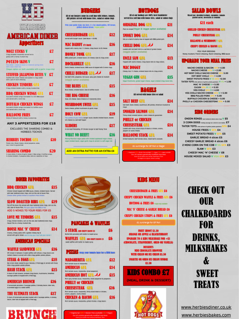 Menu | PDF | Hamburgers | Bacon