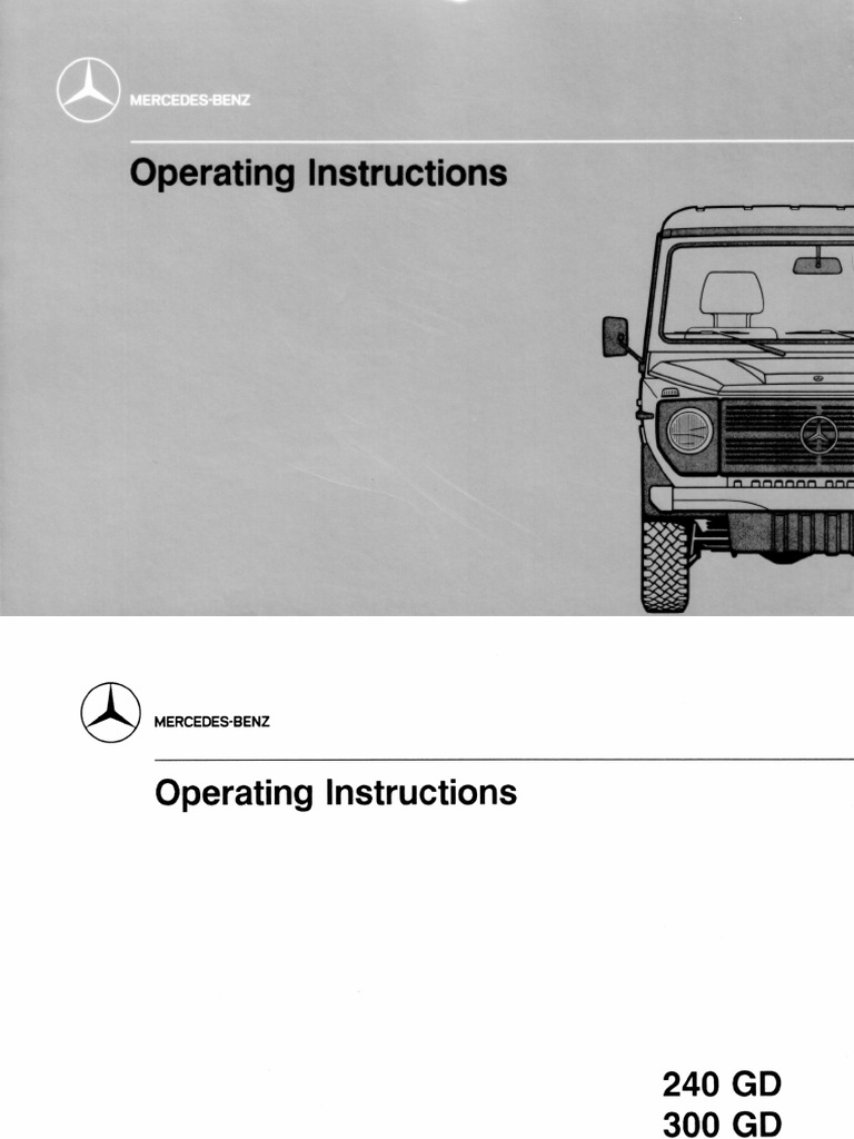 300GD W460 Owners Manual | PDF