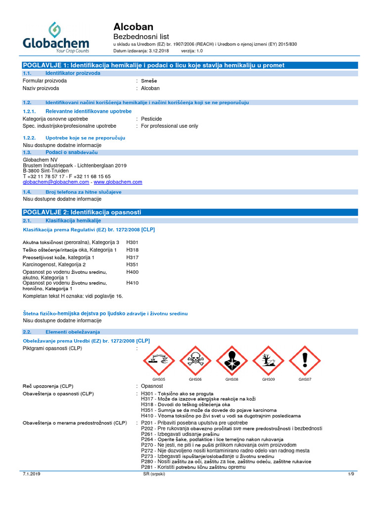 Bezbednosni List | PDF