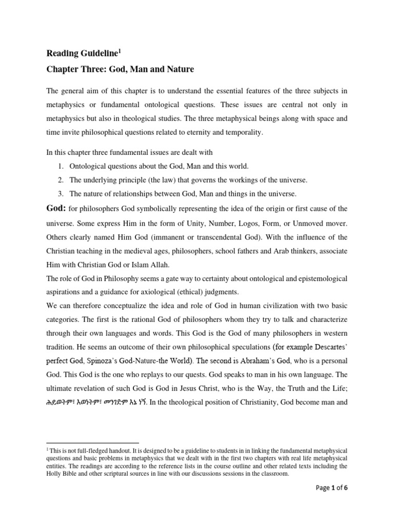 Theological Metaphysics Study Guide | PDF | Metaphysics | God