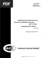 Aci 117 Especificacion Tolerancia Concretos | PDF