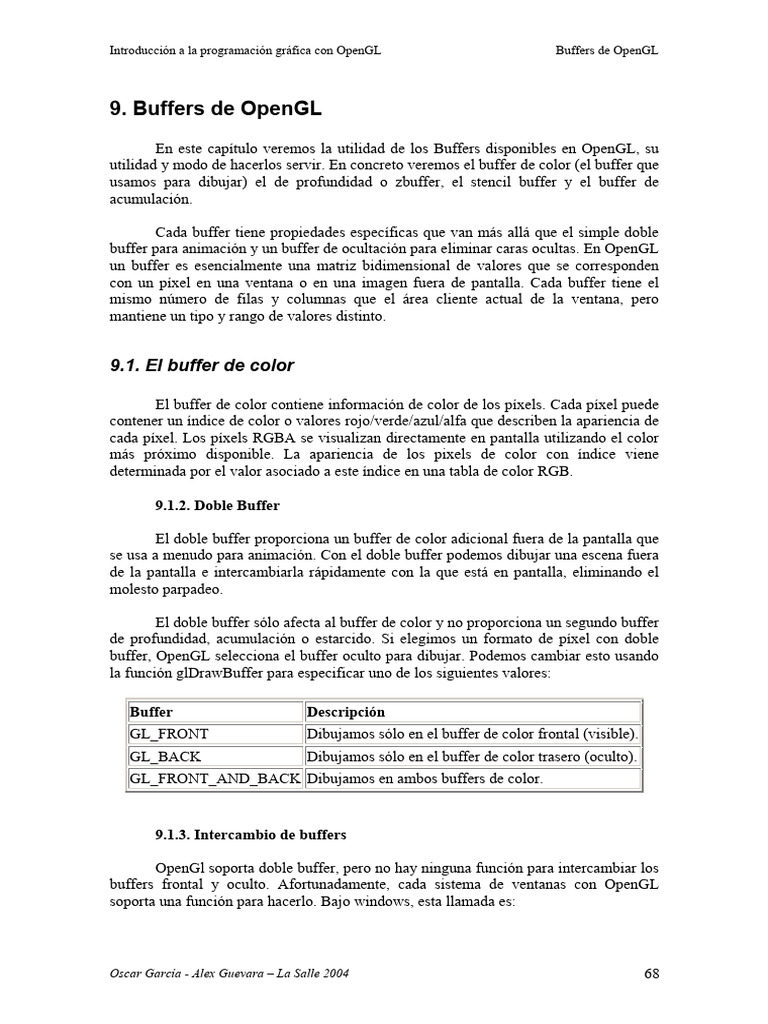 Buffers de OpenGL | PDF | Píxel | Color