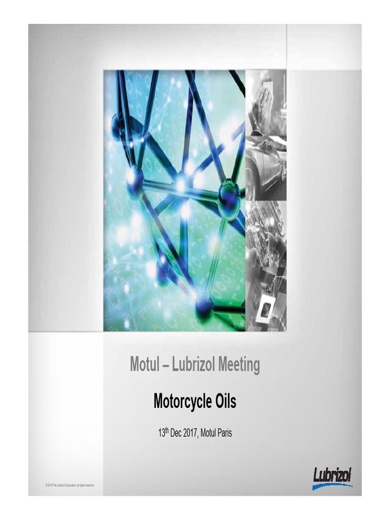 Motul-Lubrizol Motorcycle Oil Insights | PDF | Motor Oil | Vehicle ...
