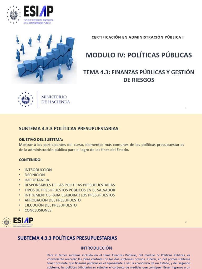 Tema Finanzas Públicas Parte 3 2024 Pol Presup | PDF | Presupuesto | La política fiscal