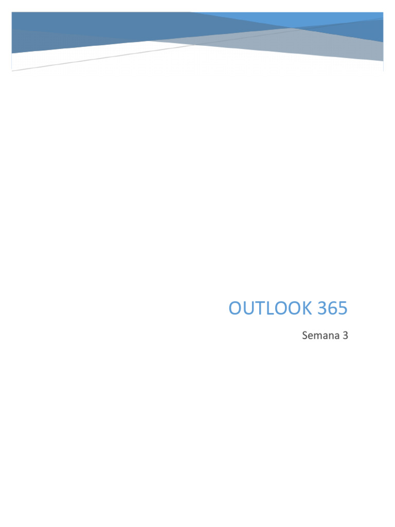 Semana 3 Outloook 365 | PDF | Windows 10 | Ventana (informática)