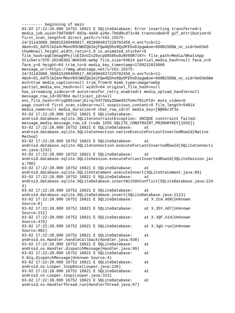 Logcat | PDF | Java (Programming Language) | Mobile App