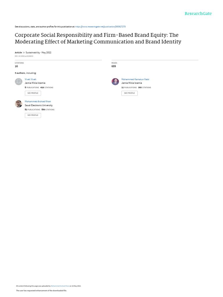 Firm-Based Brand Equity | PDF | Corporate Social Responsibility | Brand