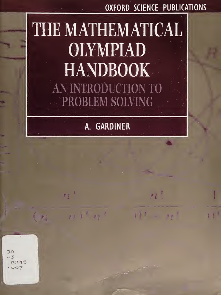 The Mathematical Olympiad Handbook: An Introduction To | PDF ...
