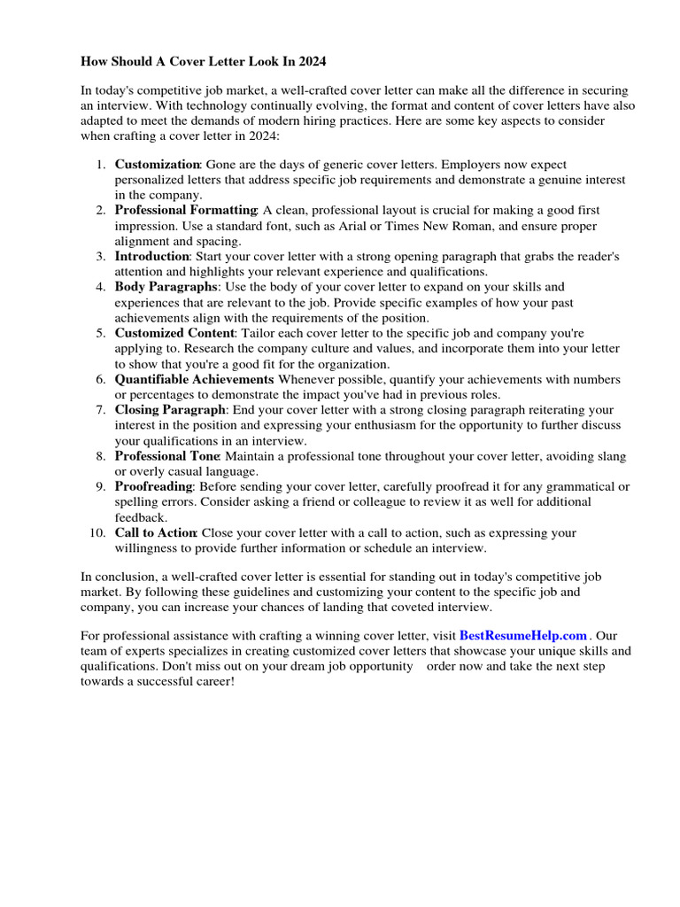 How Should A Cover Letter Look in 2019 | Download Free PDF | Résumé ...