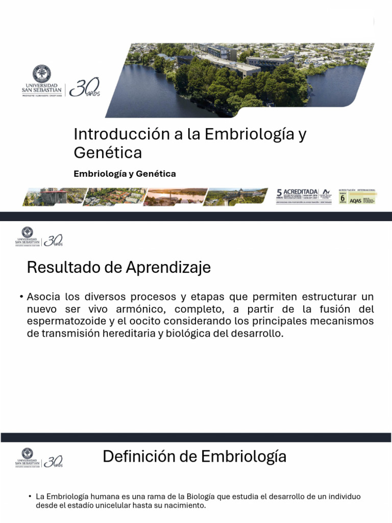 Clase 1 Introduccion A La Embriologia ESP | PDF | Embrión | Reproducción Clase 1 Introduccion A La Embriologia ESP | PDF | Embrión | Reproducción