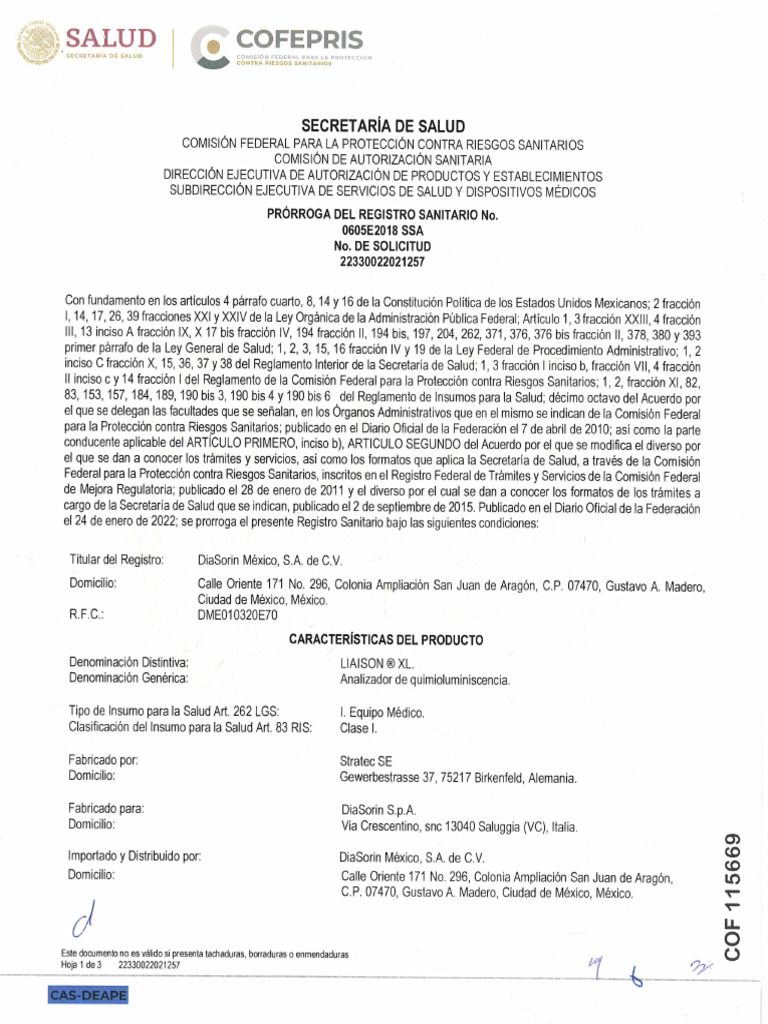 0605e2018 - Liaison XL Analyzer | PDF