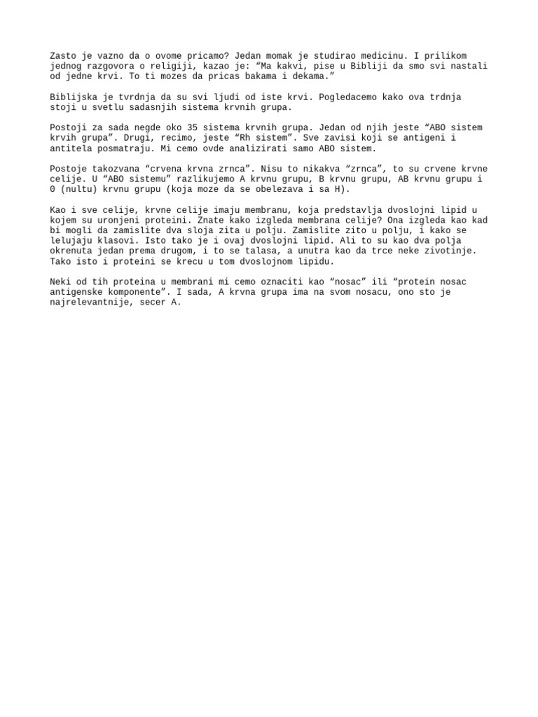 Svi Smo Od Iste Krvi | PDF