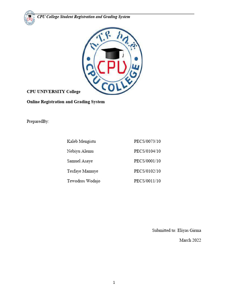 CPU College Registration System | PDF | World Wide Web | Internet & Web