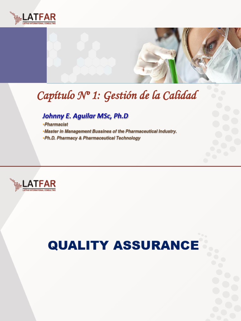 GMP-Capitulo-1-Gestion-de-la-calidad | PDF | Calidad (comercial) | Sistema de manejo de calidad