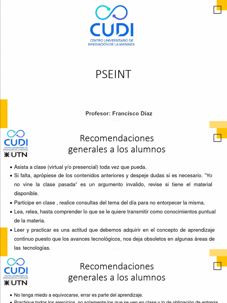 Clase 02 Guia Visual Rapida PSEINT. | PDF | Algoritmos | Lenguaje de programación