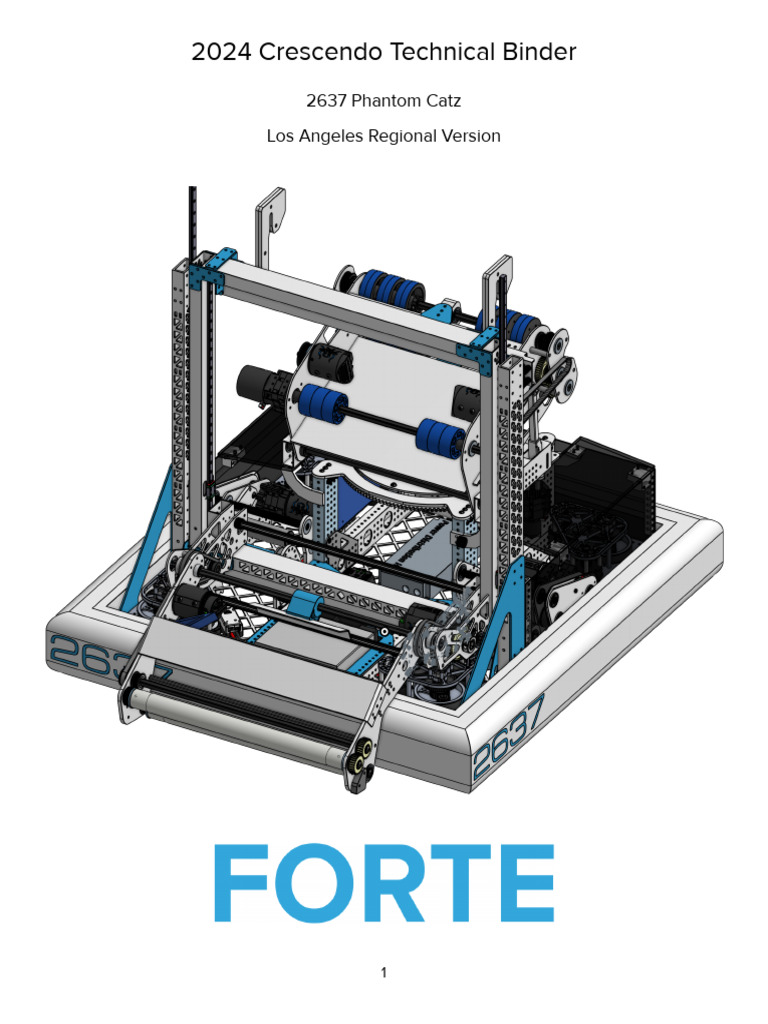 FRC Team 2637, Phatnom Catz, Techbinder 2023 - 2024 Crescendo | PDF ...
