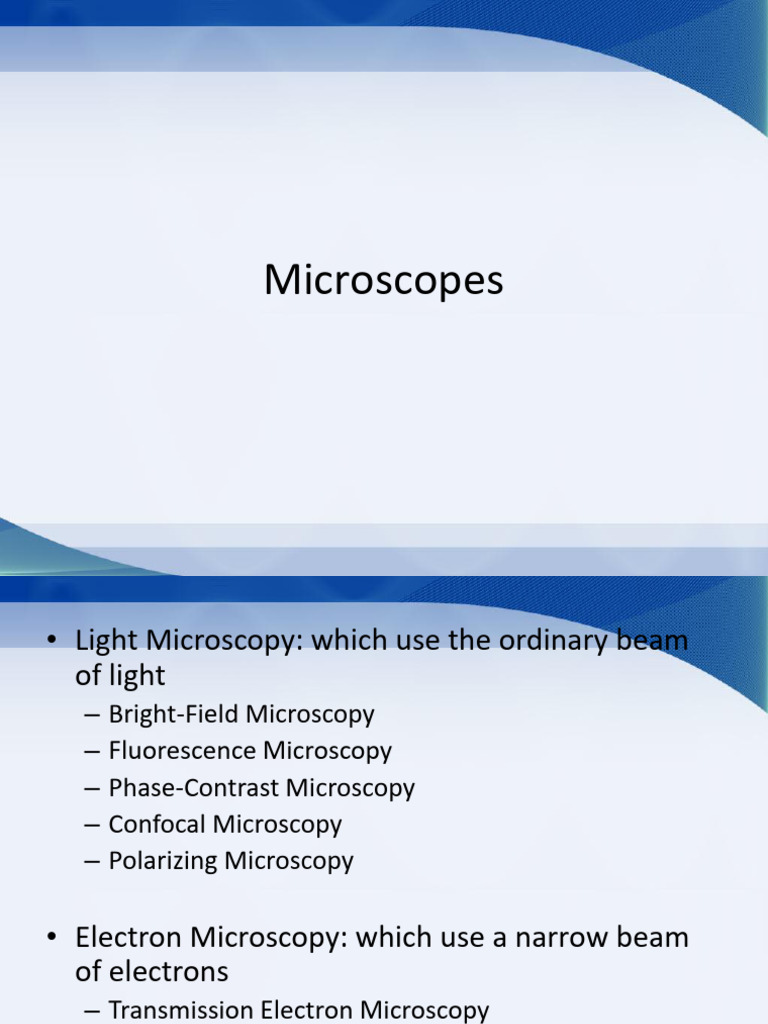 2 - Methods of Study | PDF | Microscope | Microscopy